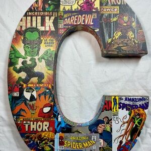 Marvel | Other | Marvel Comics Retro Superhero Wood Letter C Hulk ...